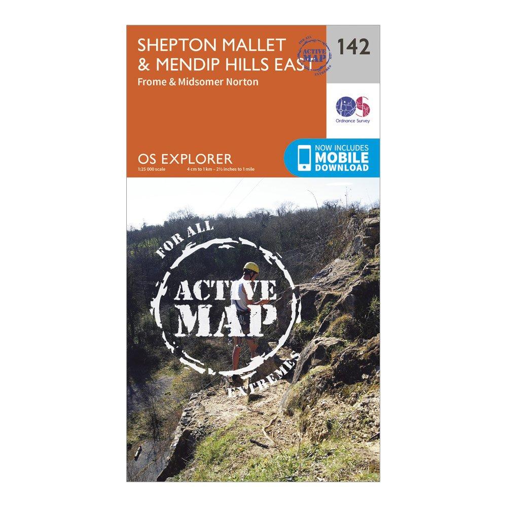 Ordnance Survey Explorer Active 142 Shepton Mallet & Mendip Hills East ...