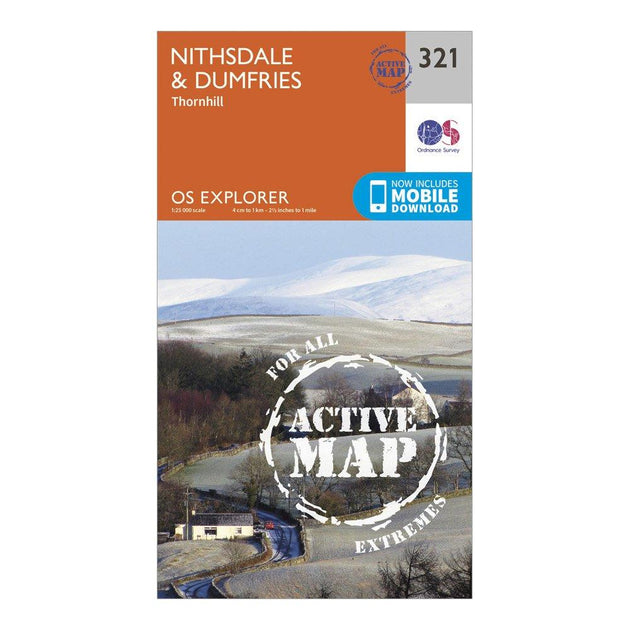 Ordnance Survey Explorer Active 321 Nithsdale & Dumfries Map With ...