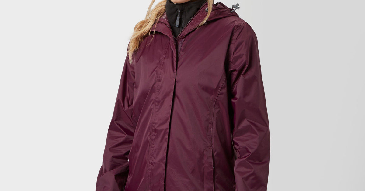 Purple Peter Storm Womens Packable Hooded Jacket Plum – Blacks