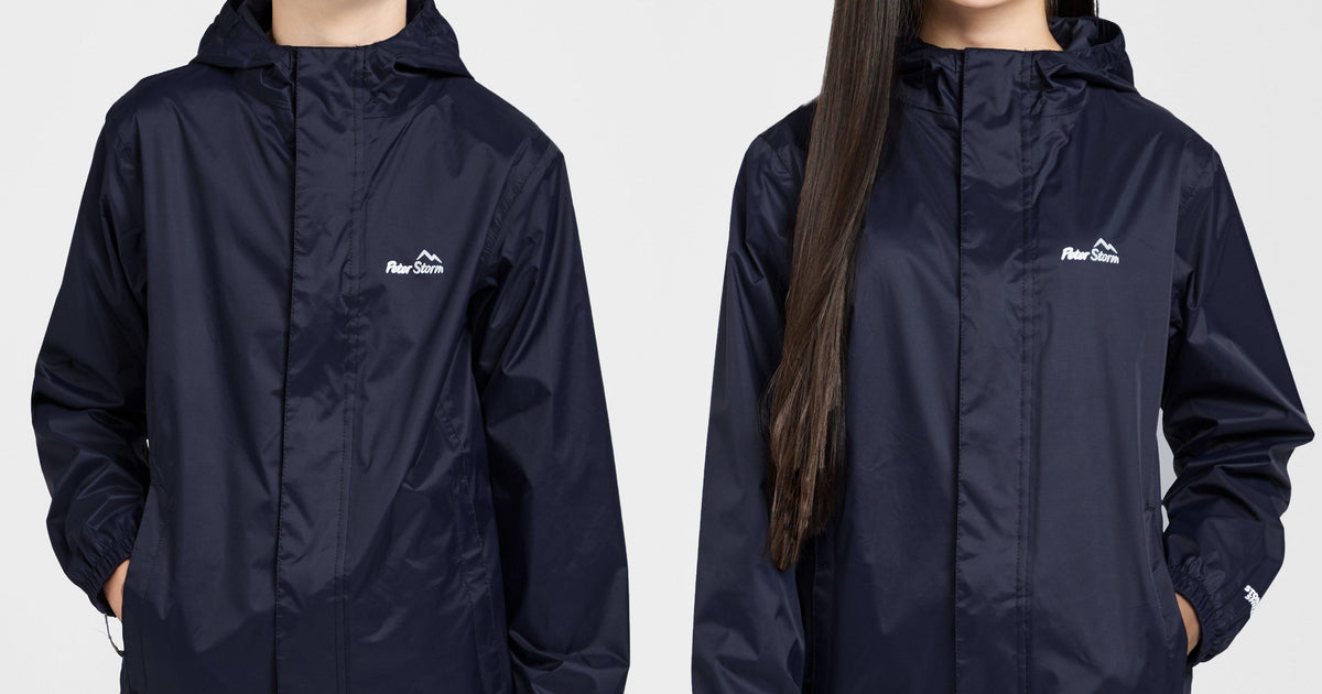 Blue Peter Storm Kids' Unisex Packable Waterproof Jacket – Blacks