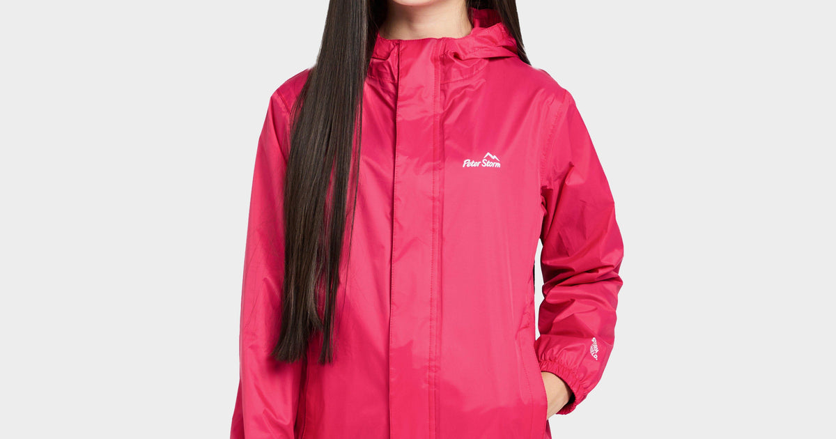 Pink Peter Storm Kids Packable Waterproof Jacket Pink – Blacks
