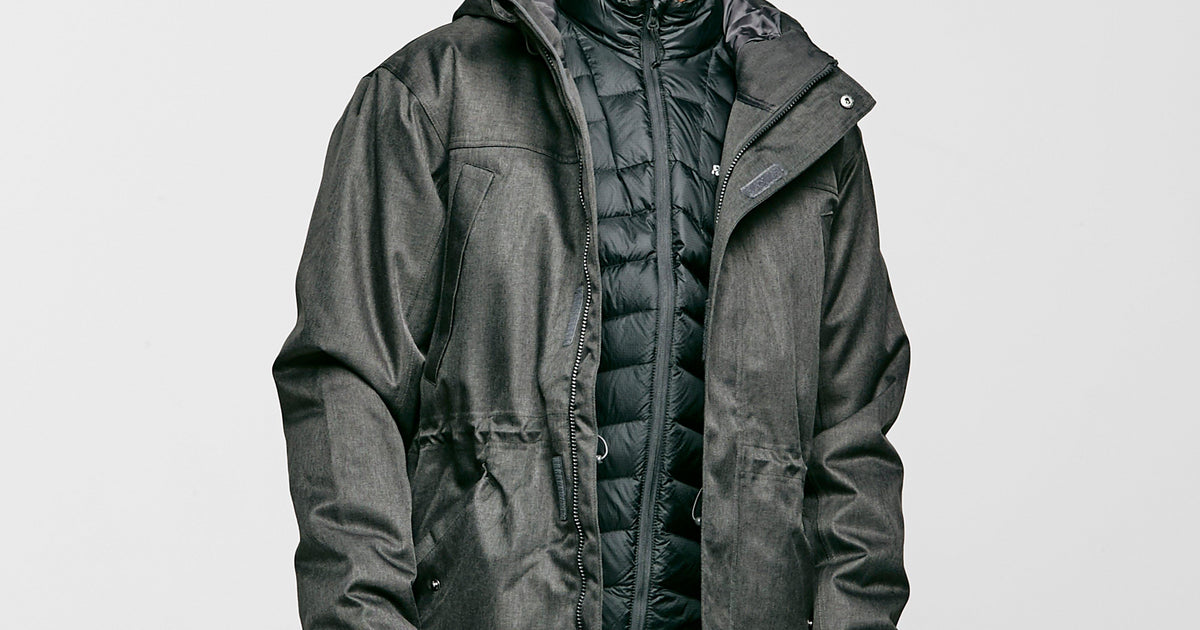 Grey Peter Storm Men’s Textured Insulated Jacket – Blacks