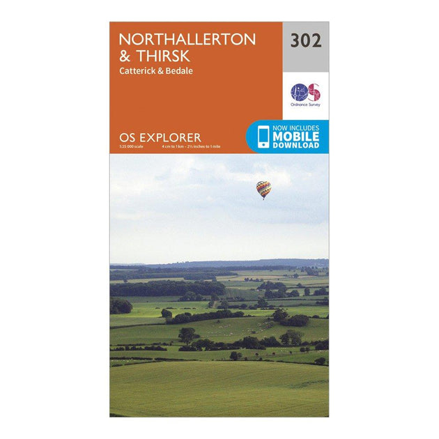 Ordnance Survey Explorer 302 Northallerton & Thirsk Map With Digital ...