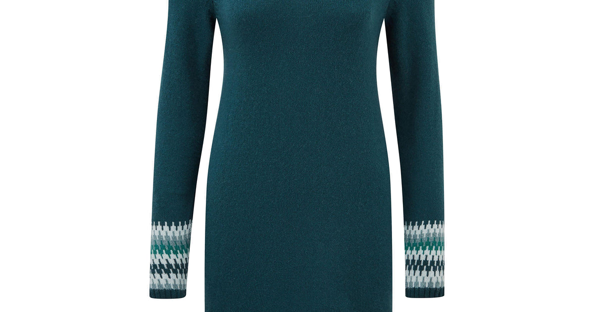 Green Sherpa Maya Jacquard Dress – Blacks