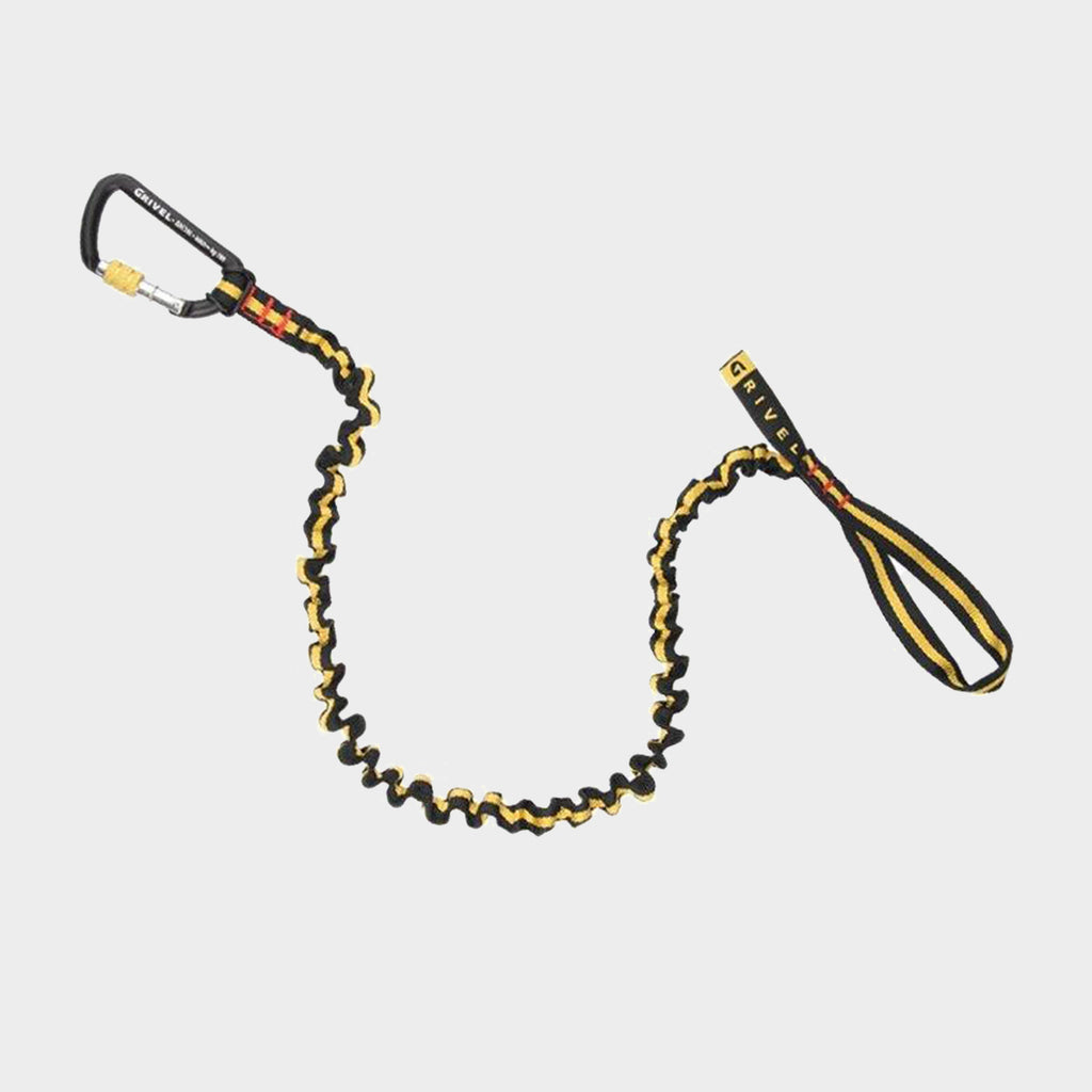 Yellow Grivel Single Sping Leash and 'Biner. – Blacks