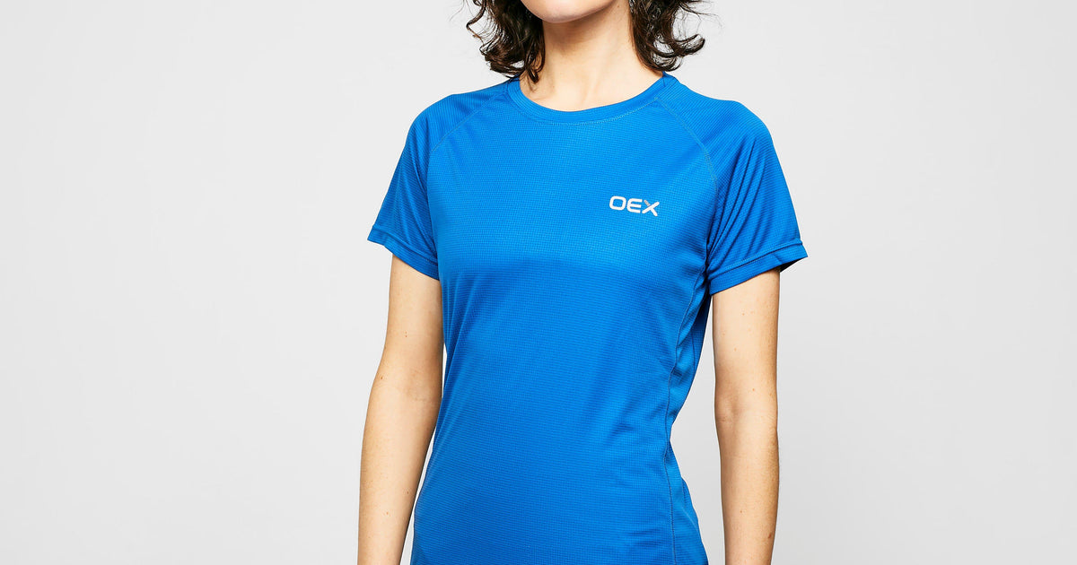 Blue OEX Women's Breeze Base Short Sleeve T-Shirt – Blacks