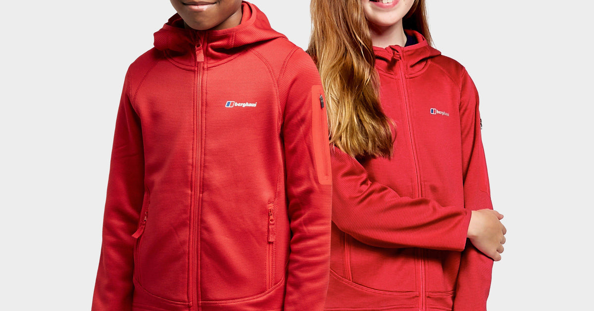 Red Berghaus Kids’ Privatale Full-Zip Hoodie – Blacks