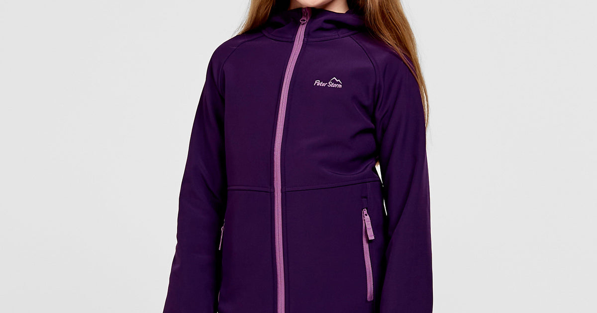 Purple Peter Storm Kids’ Softshell Jacket – Blacks