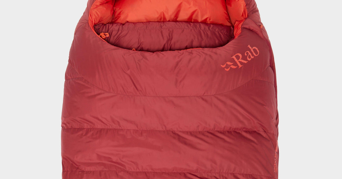 Red Rab Ascent 900 Hydrophobic Down Sleeping Bag (Left Zip) – Blacks