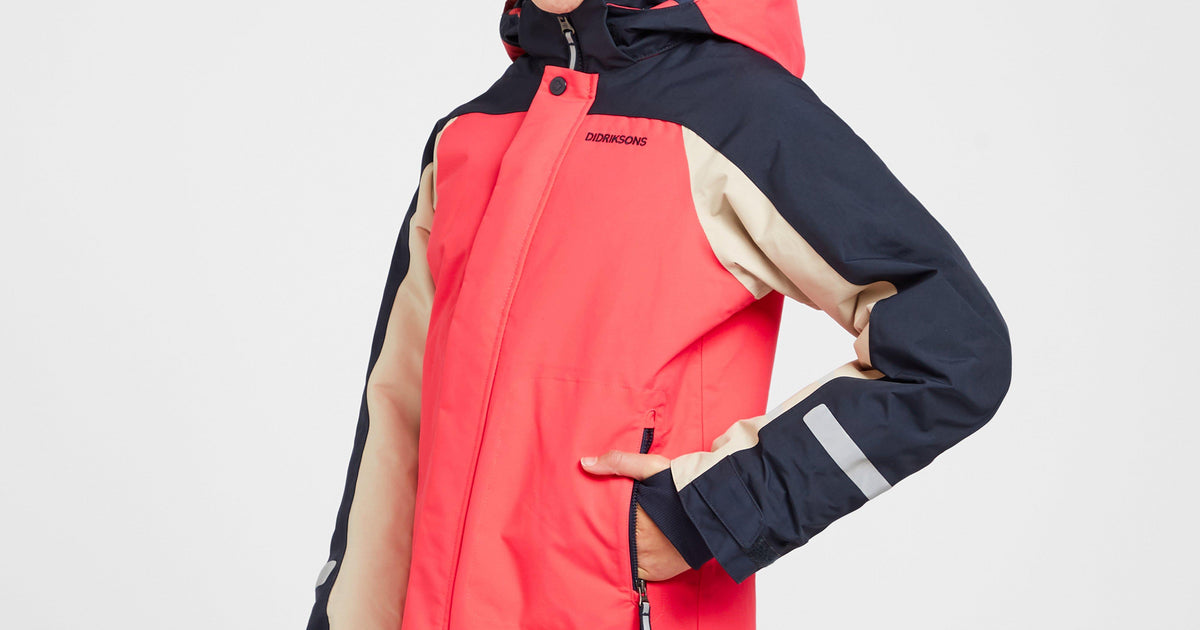 Pink Didriksons Kids’ Neptun Jacket – Blacks