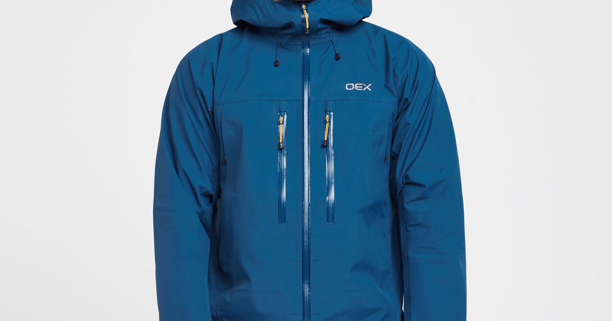 Blue OEX Men’s Tirran Waterproof Jacket – Blacks
