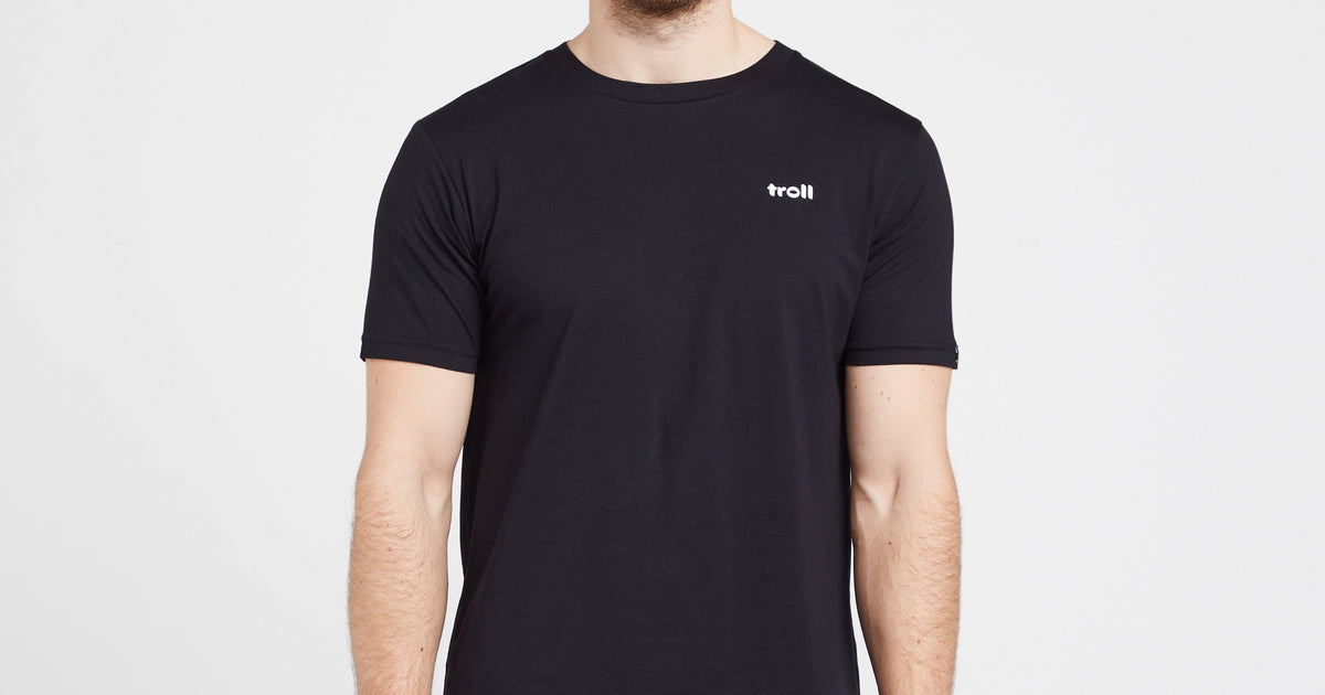 Black Troll Men’s Back Logo T-Shirt in Black – Blacks